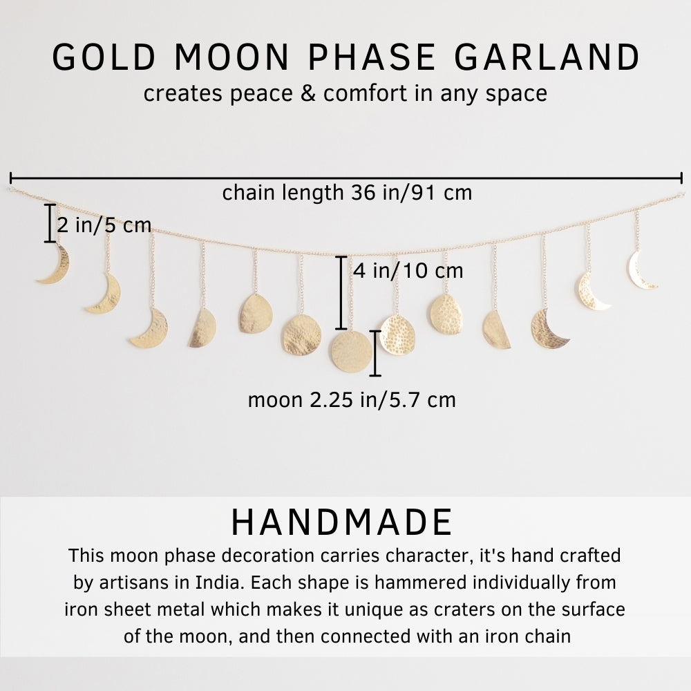 Moon Decor | Gold Garland (13 Moons) – BASE ROOTS