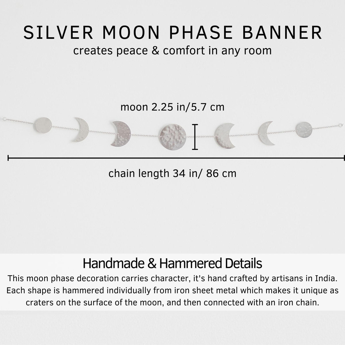 Moon Decor | Silver Banner (7 Moons) – BASE ROOTS